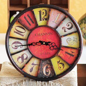 Accents | Vintage Decorative Wall Clock Old Time Themed Wall Clocks ...